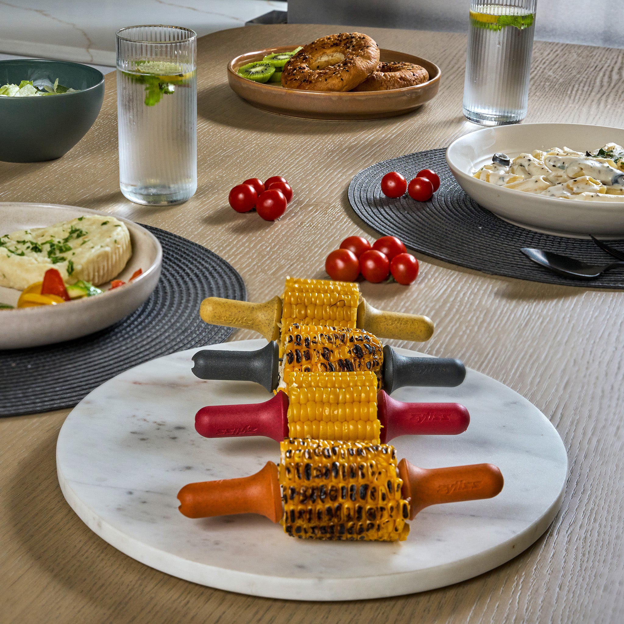Zyliss Corn Holders 4-Piece Set – Interlocking, Rust-Proof